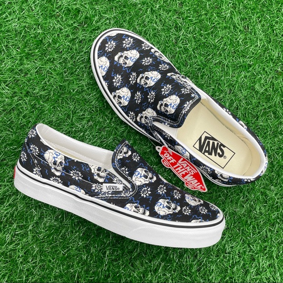 Vans | Shoes | Vans Classic Slip On Flash Skulls | Poshmark